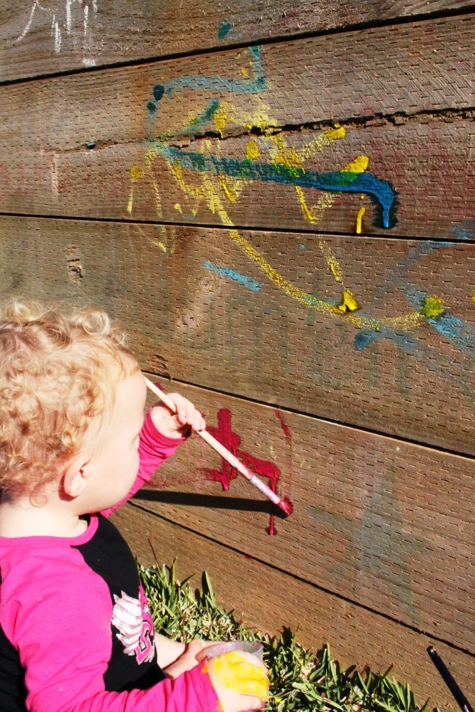 Mumma made it: cornflour paint turned to body art :)