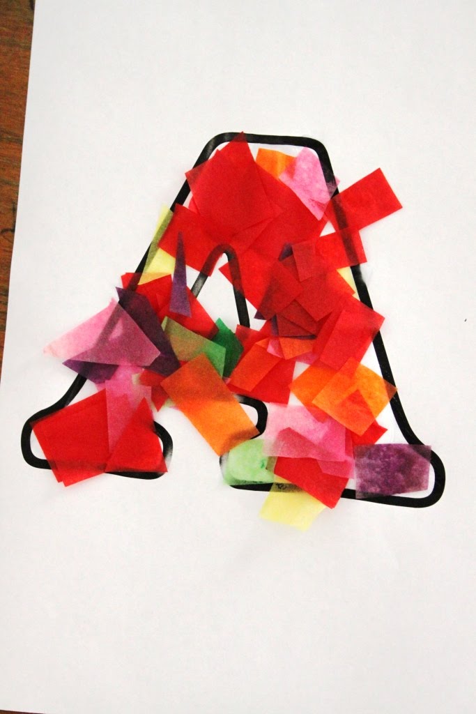 Mumma made it: Tissue paper letters