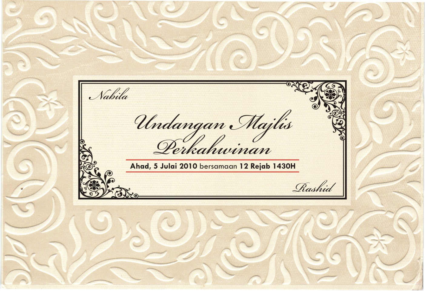 Kad Kawin Bajet: Contoh Kad Kawin