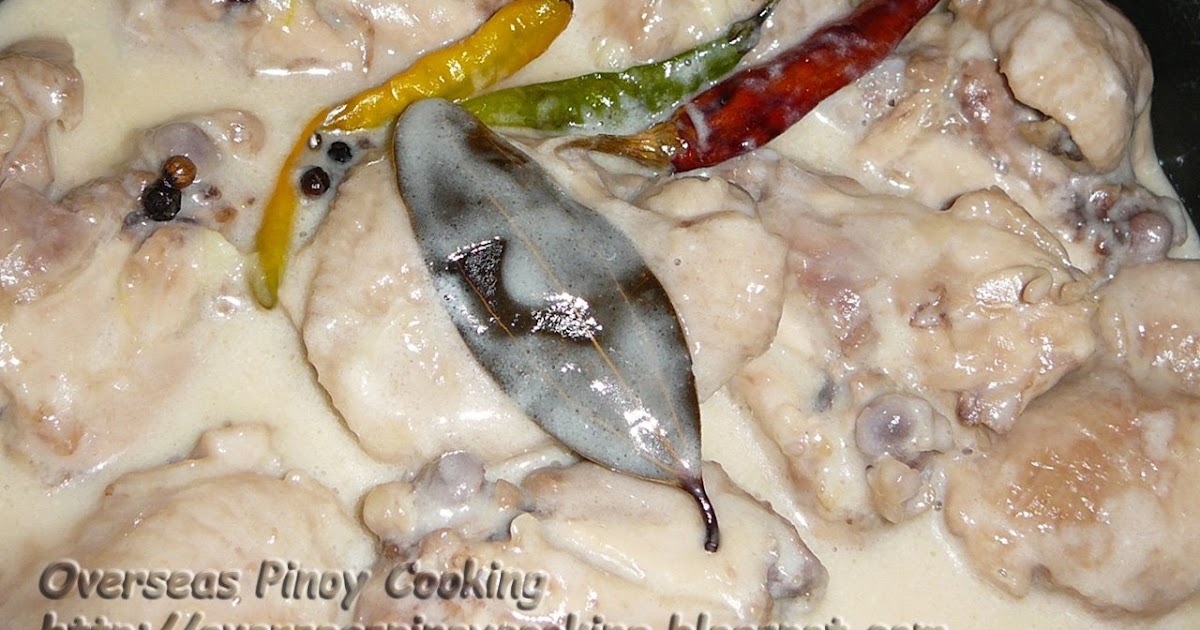 Adobong Manok sa Gata, Chicken Adobo in Coconut Milk