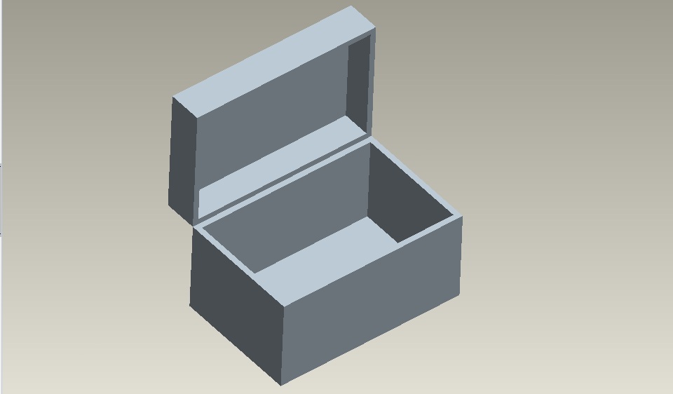 Srinivasa Ram: Pro ENGINEER Design:035 Box (Lid is 90 Degrees Open)