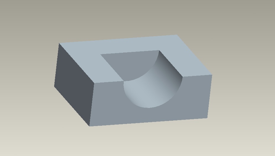 Srinivasa Ram: Pro ENGINEER Design:050 Semi Circular Block (Curved Surface)