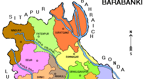 रोटरी क्लब,बाराबंकी (ROTARY CLUB,BARABANKI): Map Of Barabanki