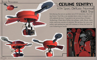 Erich Beckmann; 3D Artist: Ceiling Sentry, TF2 Style!!