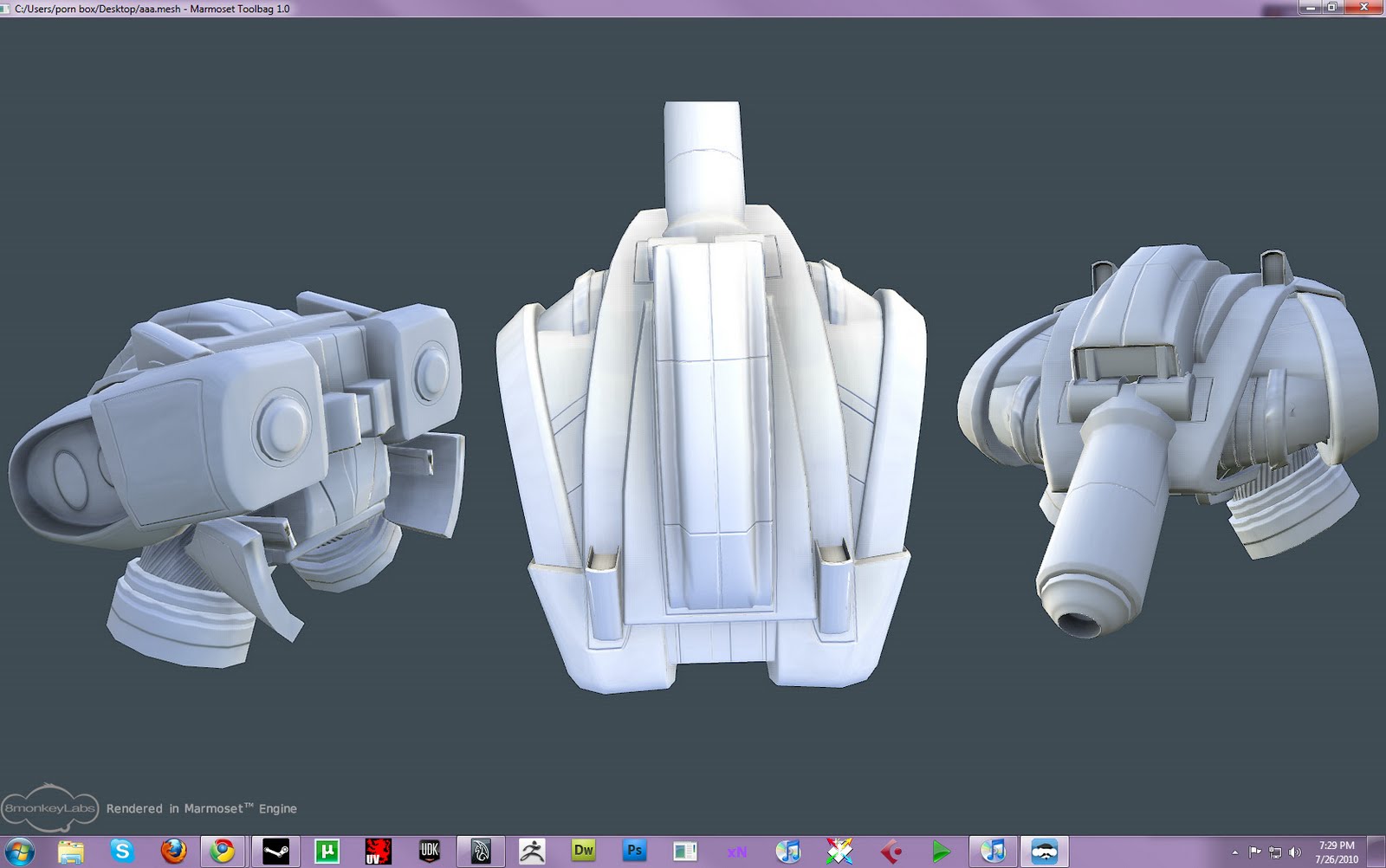Erich Beckmann; 3D Artist: Turret from Transformers: War for Cybertron