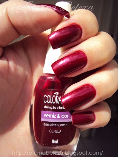 Cherry: Esmalte cereja da Colorama