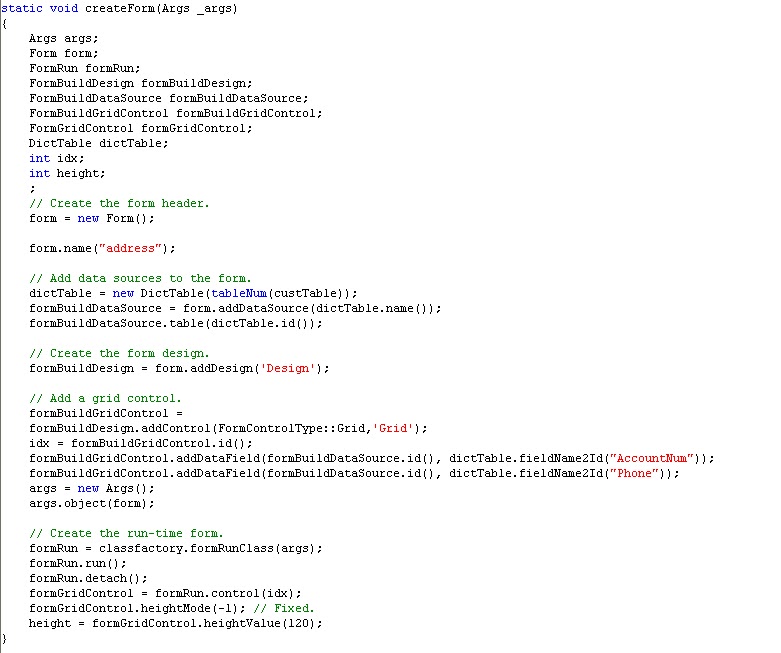 IT Happens Here!: How to make a form using code X++