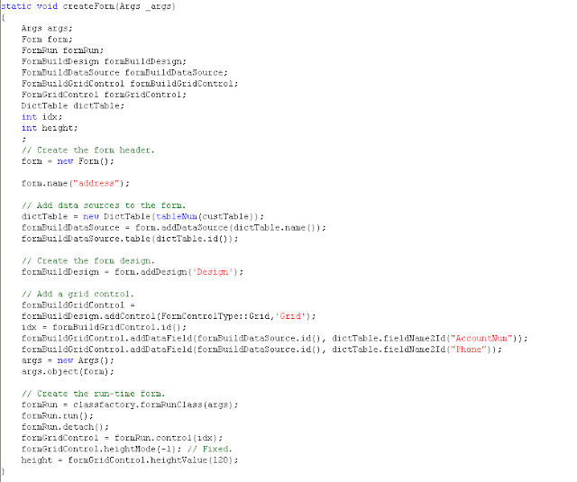 IT Happens Here!: How to make a form using code X++
