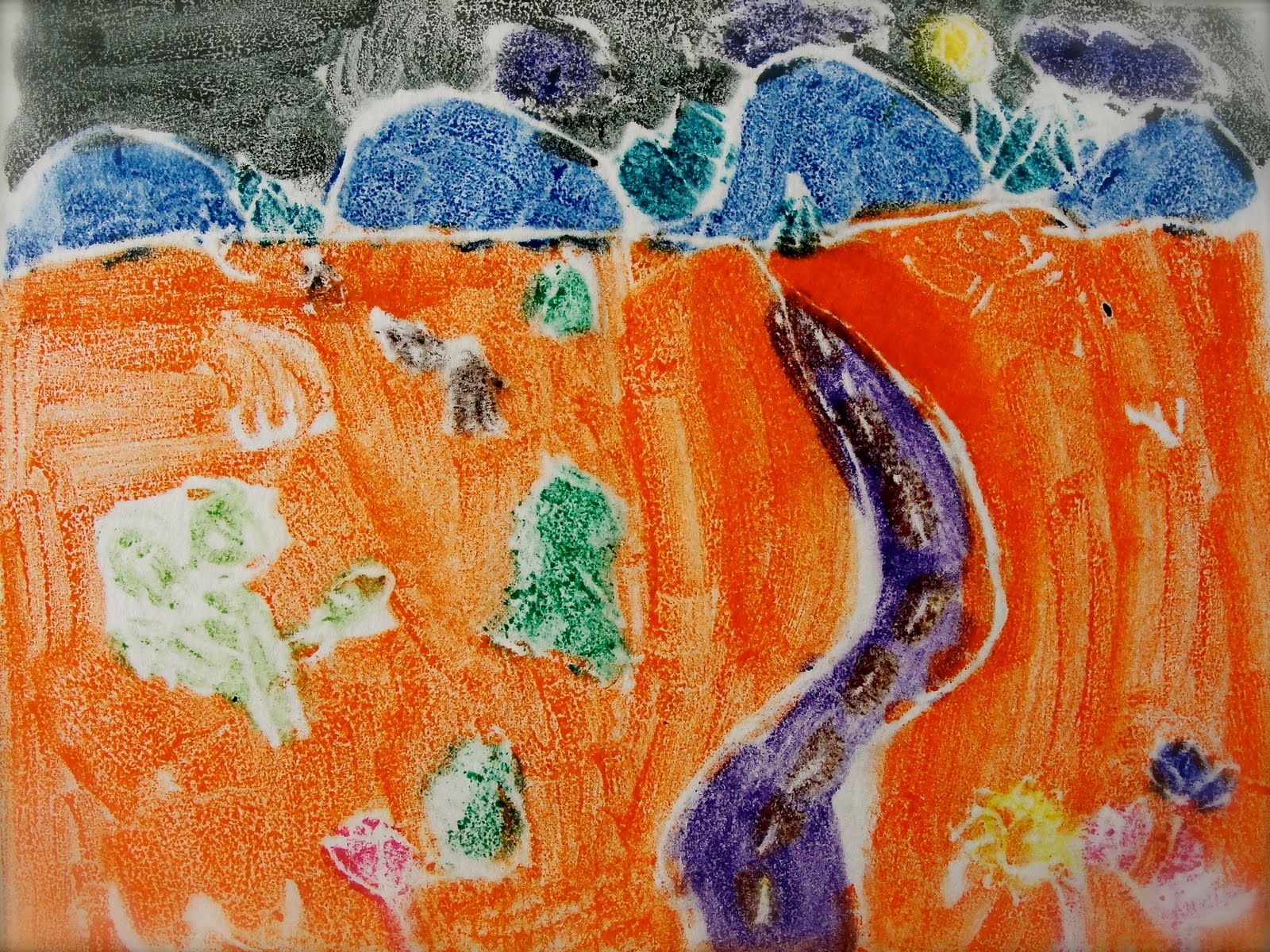 Da Vinci's Wings: 2nd Grade Printmaking