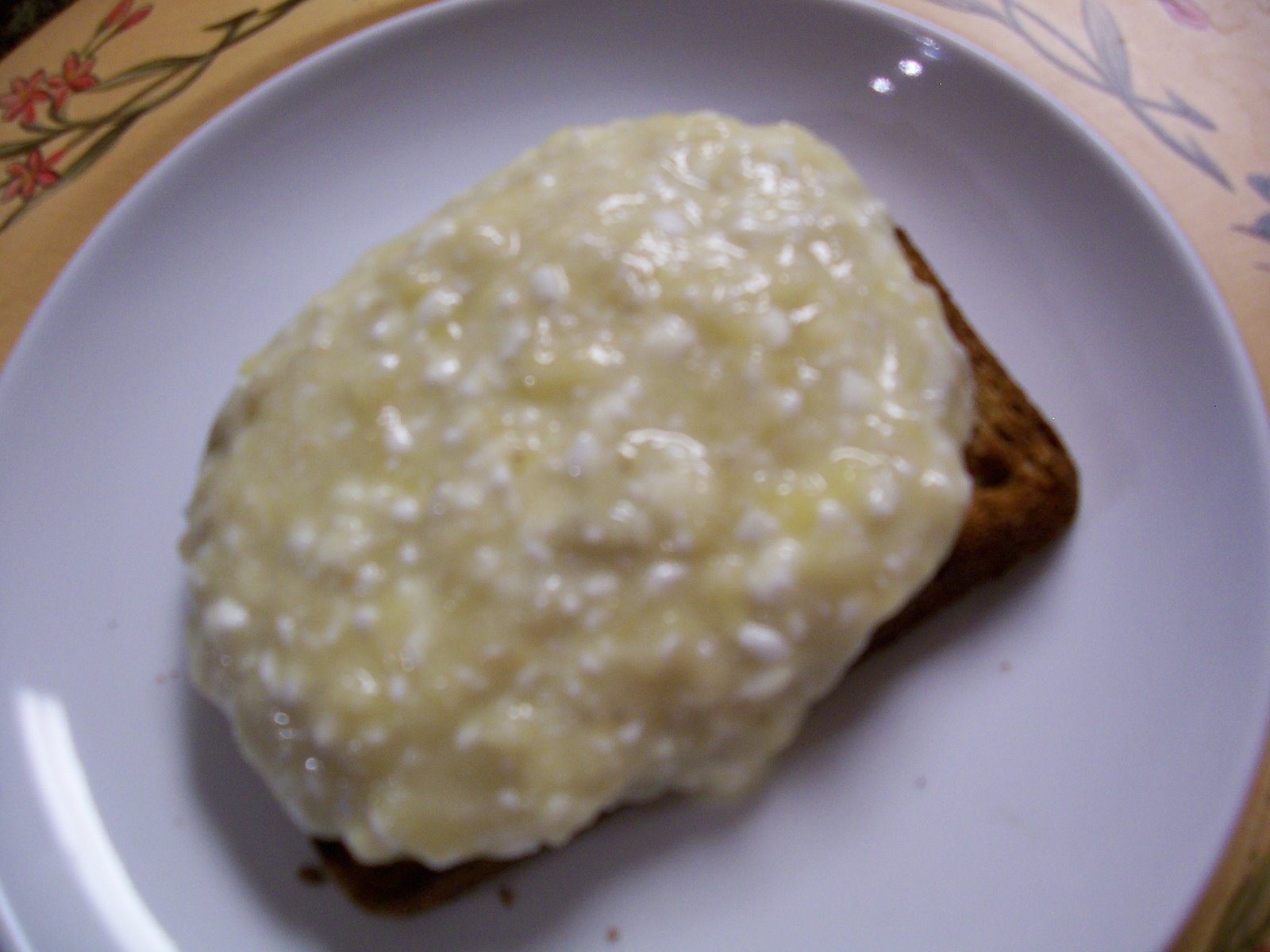 TOSTADA COM PURÉ DE PLATANO Y COTTAGE CHEESE:PARA EL DESAYUNO O ...
