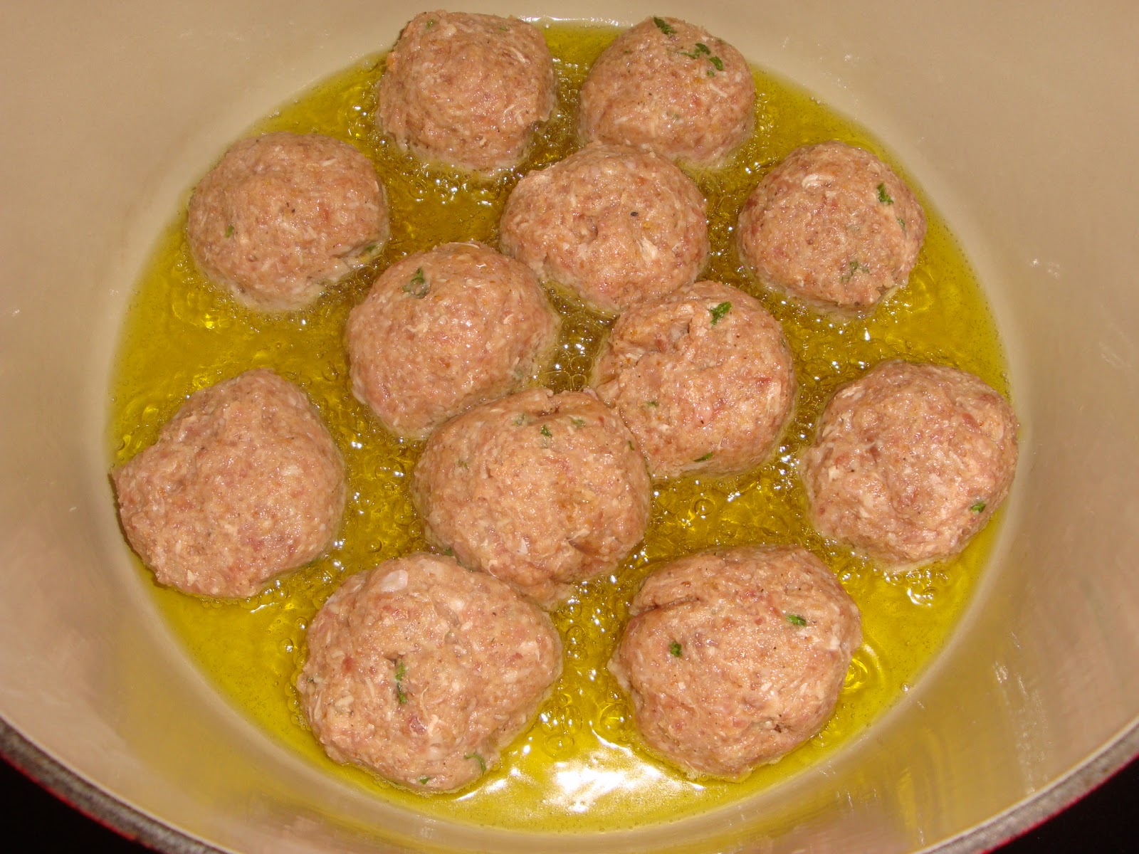 and then I put an egg on it.: Rao's Meatballs and Marinara