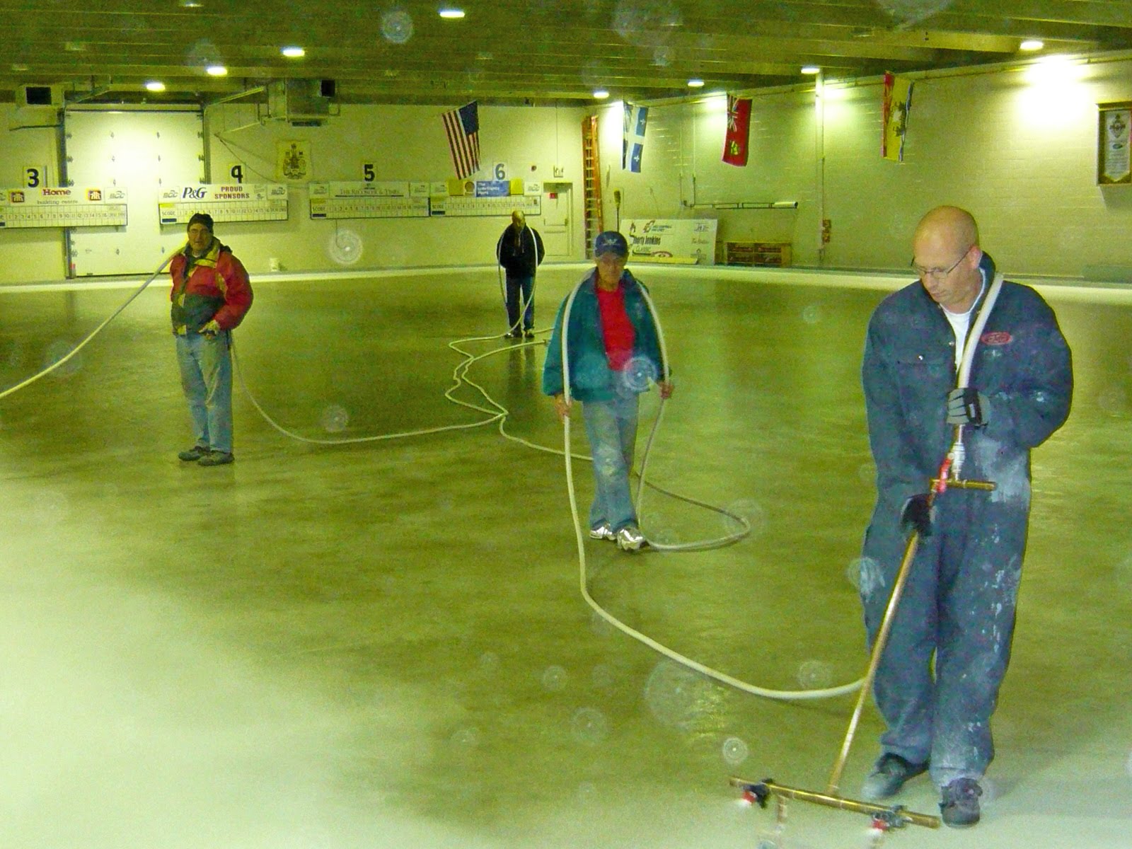 Brockville Country Club News: BCC Curling Ice Going In!!