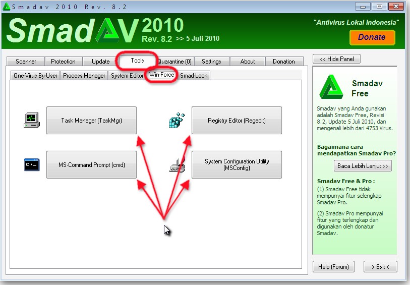 Maksimalkan Menu TOOLS Pada SmadAV