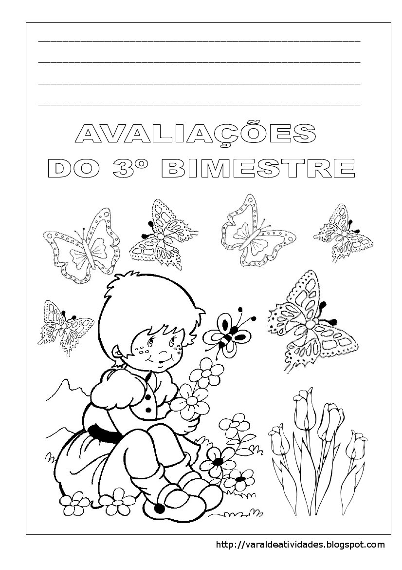 VARAL DE ATIVIDADES: MODELOS DE CAPAS PARA AS AVALIAÇÕES DO 3º BIMESTRE