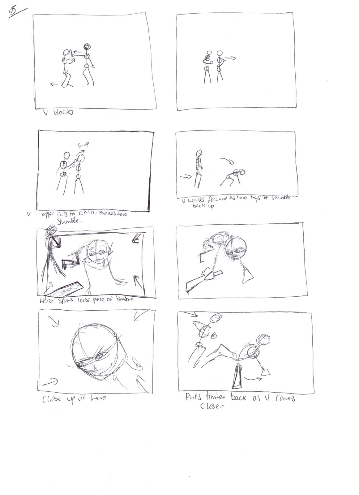 masters blog: first rough storyboard