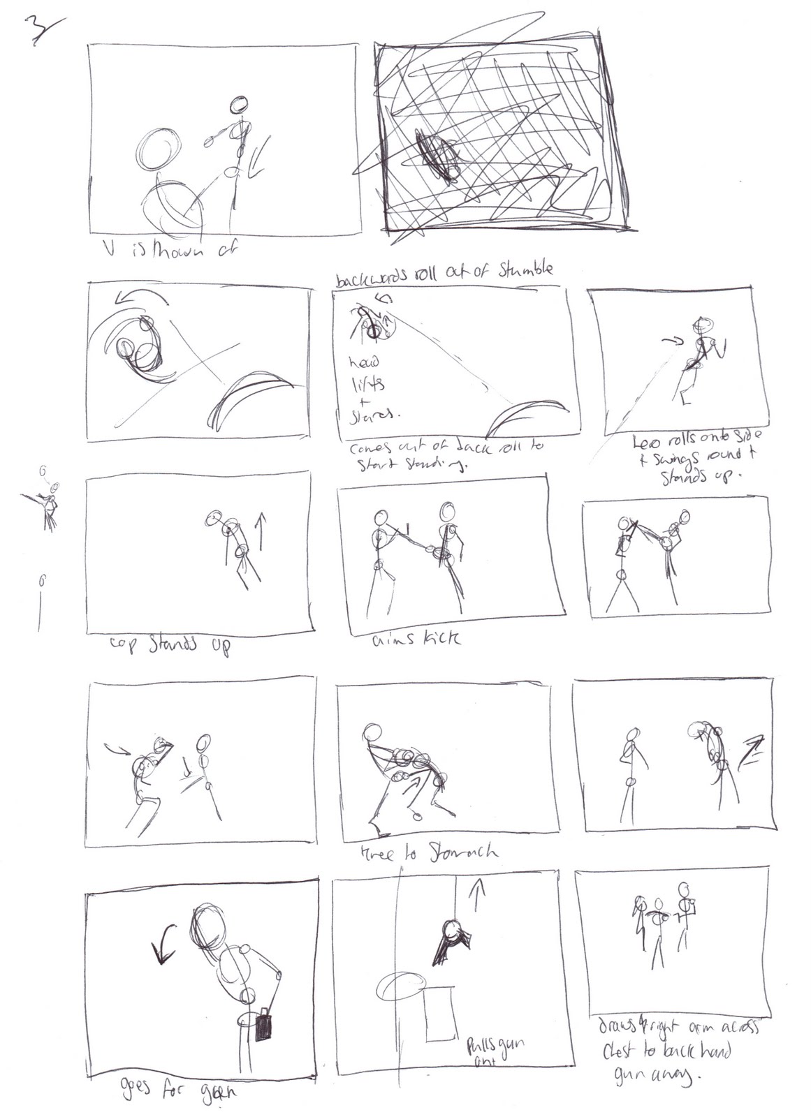 masters blog: first rough storyboard