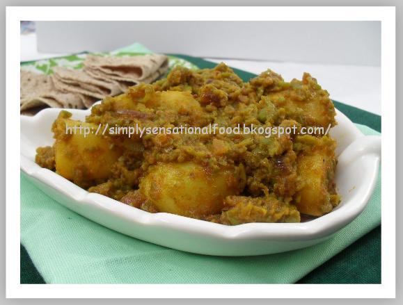 Masala aloo in green gravy. | simply.food