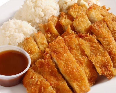 L&L Hawaiian Barbecue - Ontario: Chicken Katsu (breaded chicken with sauce)