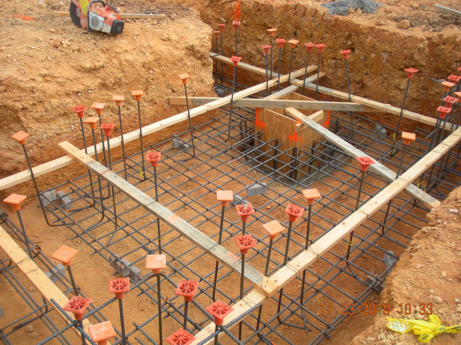 Huffman High School - Concrete: Interior Footings of B & eleveator pit