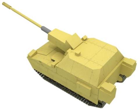 paperhobby: Non-line-of-sight cannon (NLOS-C) prototype 1:35