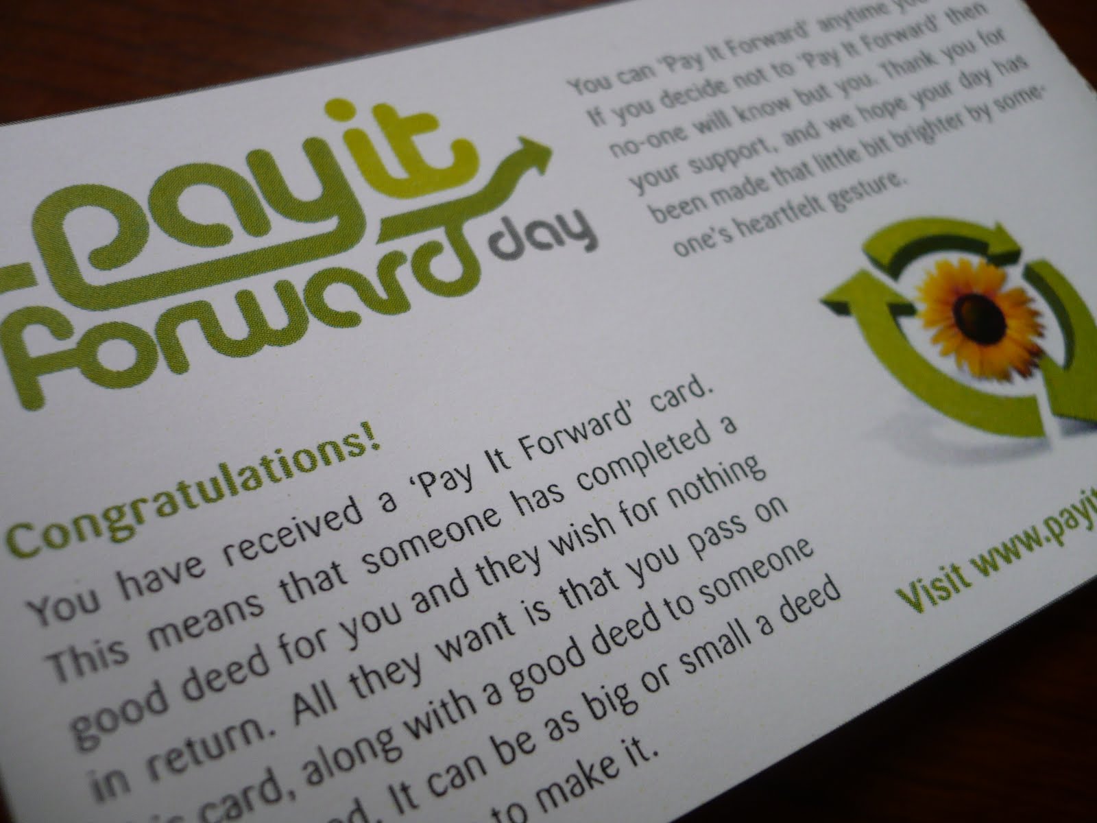 Secret Agent L: MISSION: International Pay It Forward Day