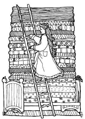 Interactive Magazine: PRINCESS AND THE PEA COLORING PAGES