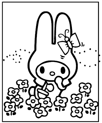 HELLO KITTY COLORING PAGES