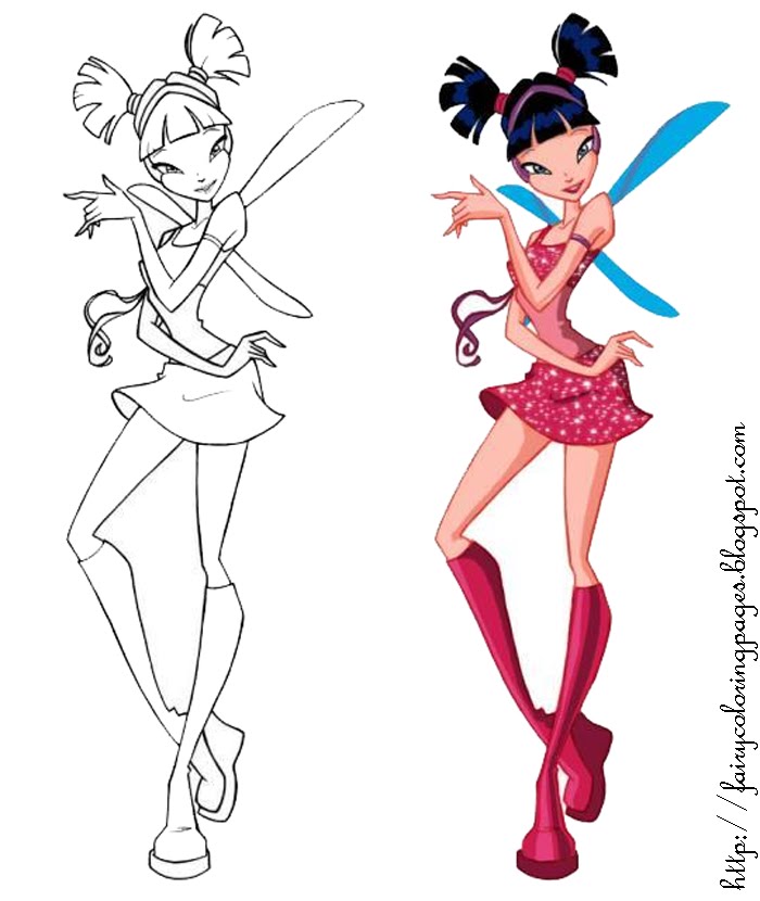 WINX CLUB FAIRIES COLORING PAGE | coloring pages