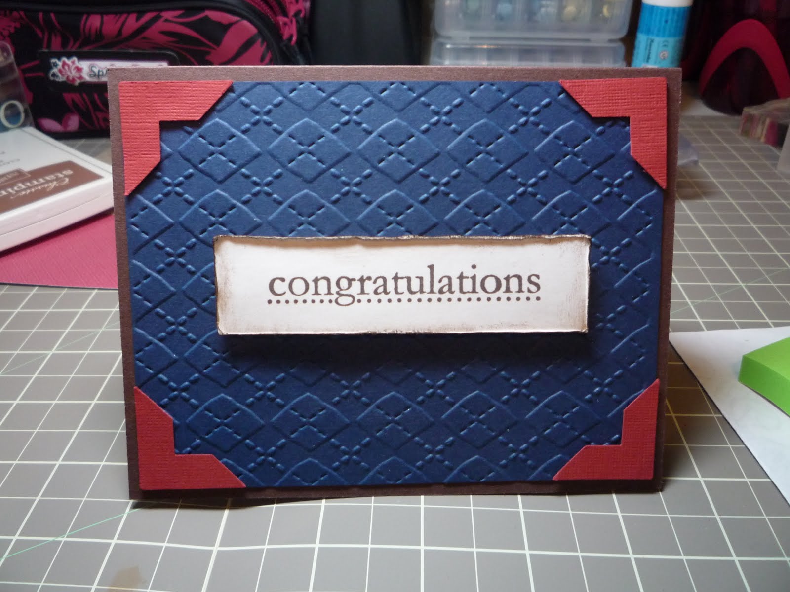 Bella's Crafty Creations: Masculine Congratulations