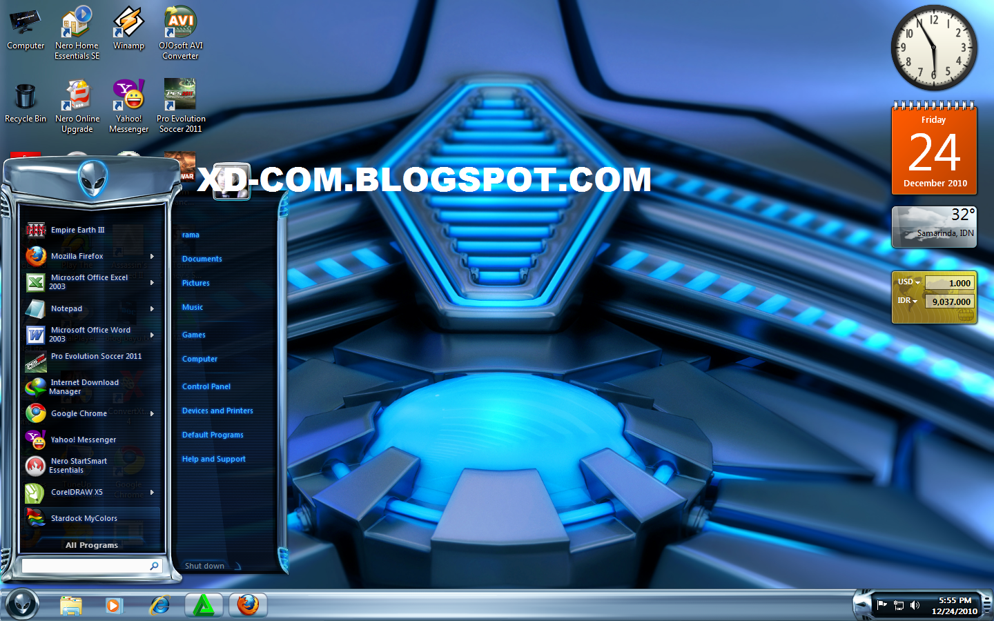 XD computer: Alienware Skin for Windows 7 + XP n VISTA