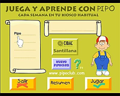 El blog de Tacho: Juega y aprende con Pipo