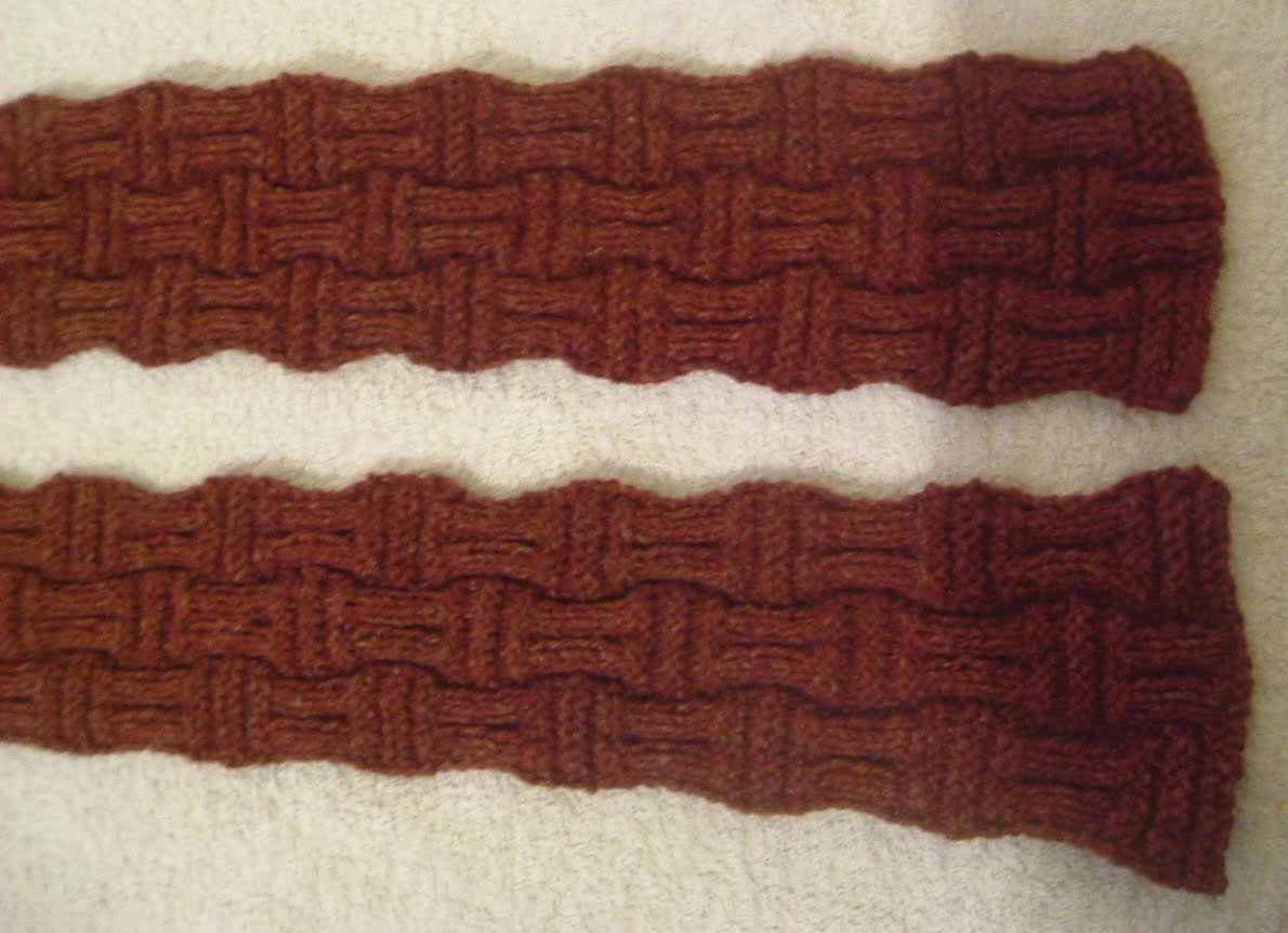 Stitch In Time: Double Basket Weave Scarf