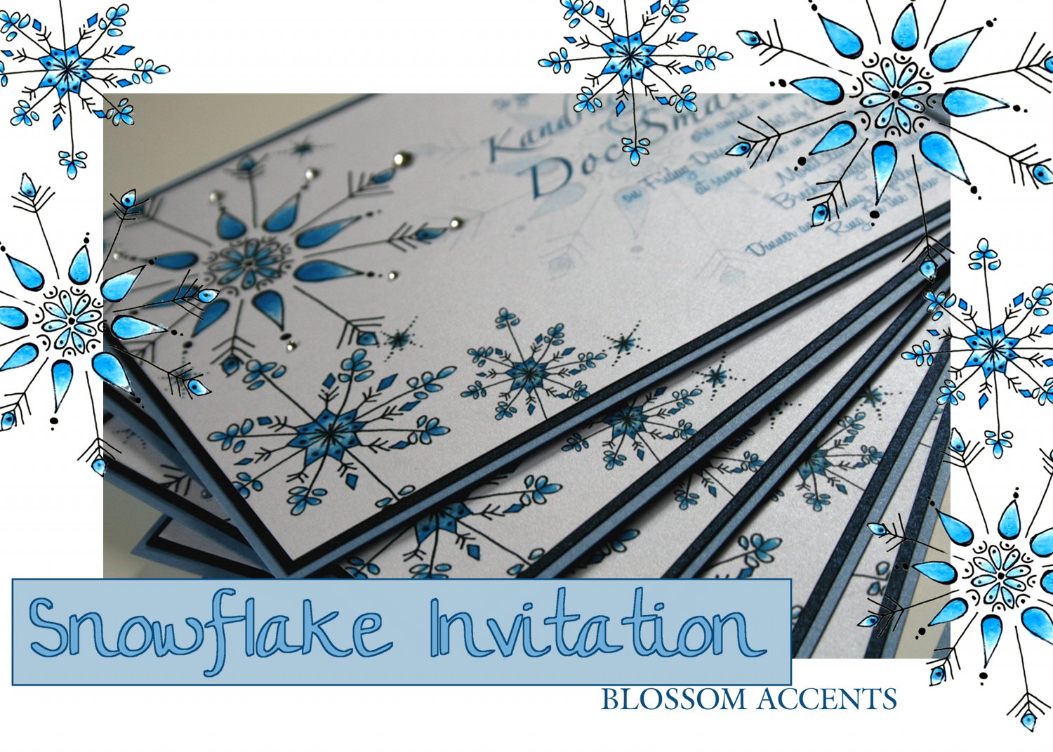 Wedding Blossoms: Winter Snowflake Invitation