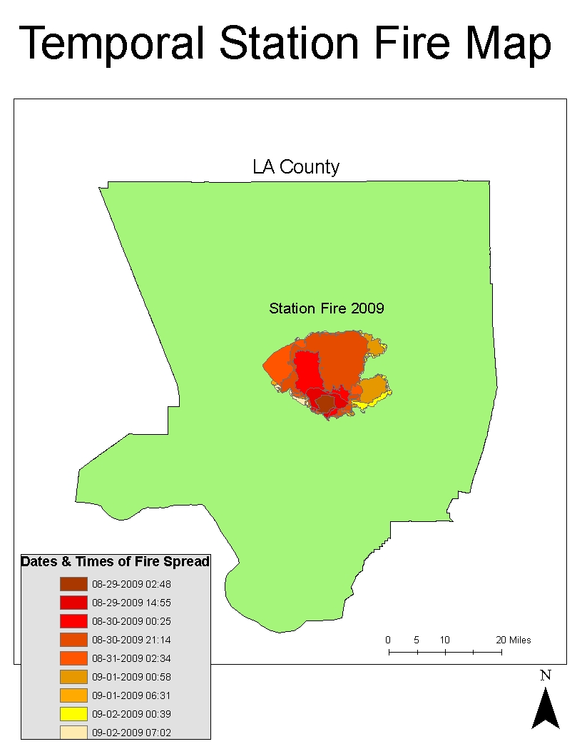CGillus Geog. 7: Intro to GIS: Lab 7: Mapping the Station Fire in ArcGIS