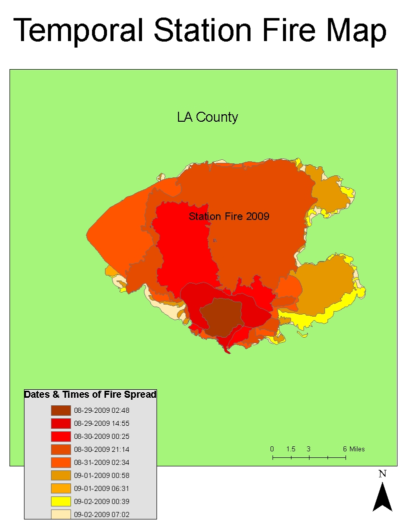 CGillus Geog. 7: Intro to GIS: Lab 7: Mapping the Station Fire in ArcGIS