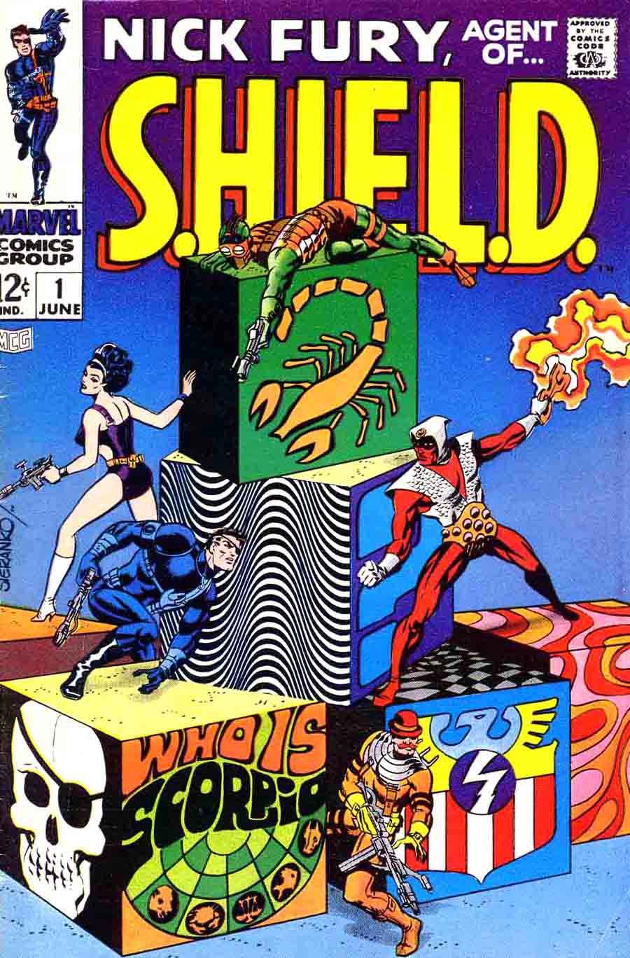 Nick Fury, Agent of Shield #1 - Jim Steranko art & cover + 1st issue ...