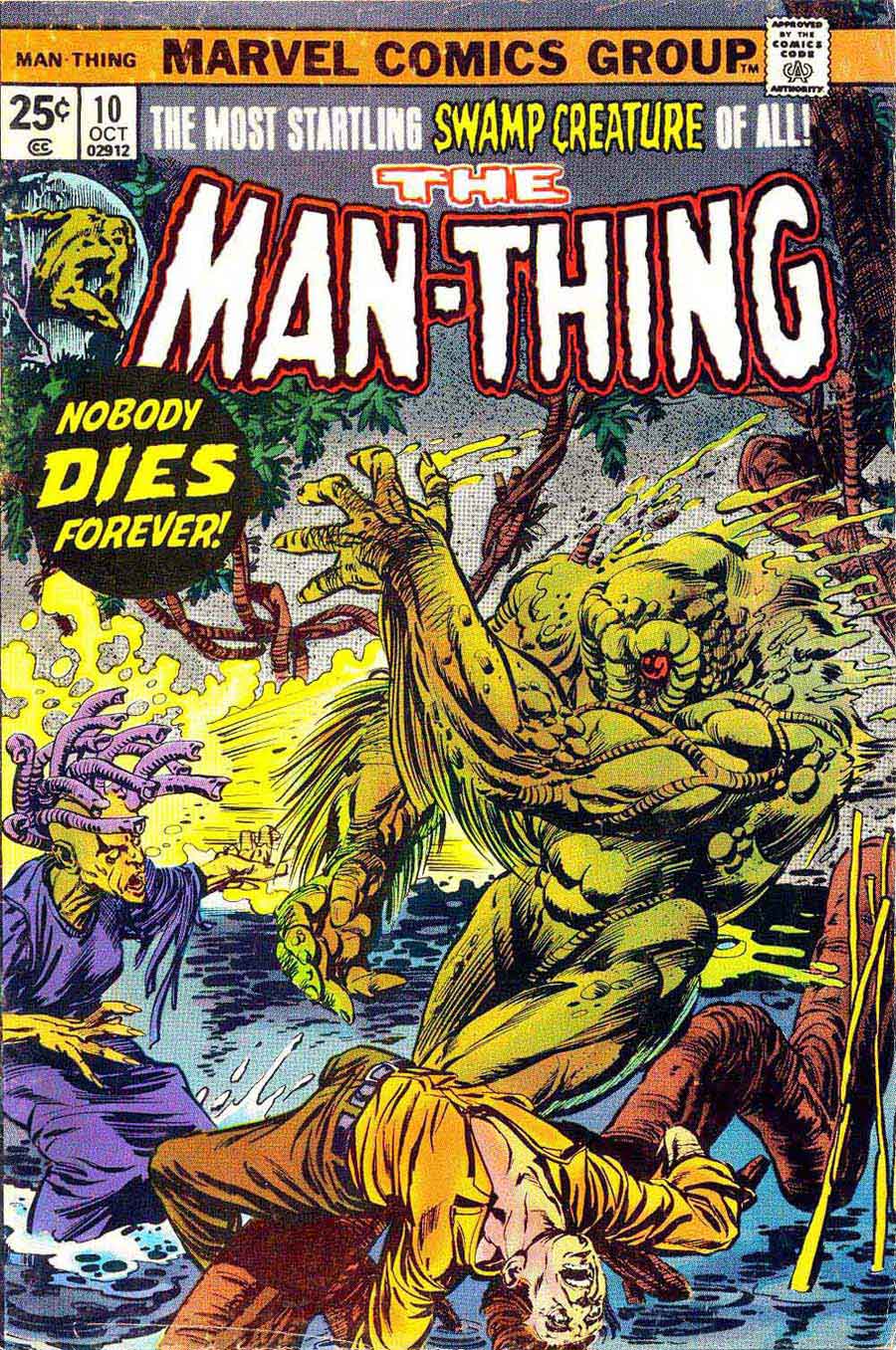 Man-Thing #10 - Mike Ploog art - Pencil Ink