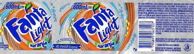 El mundo de las etiquetas: Fanta Light