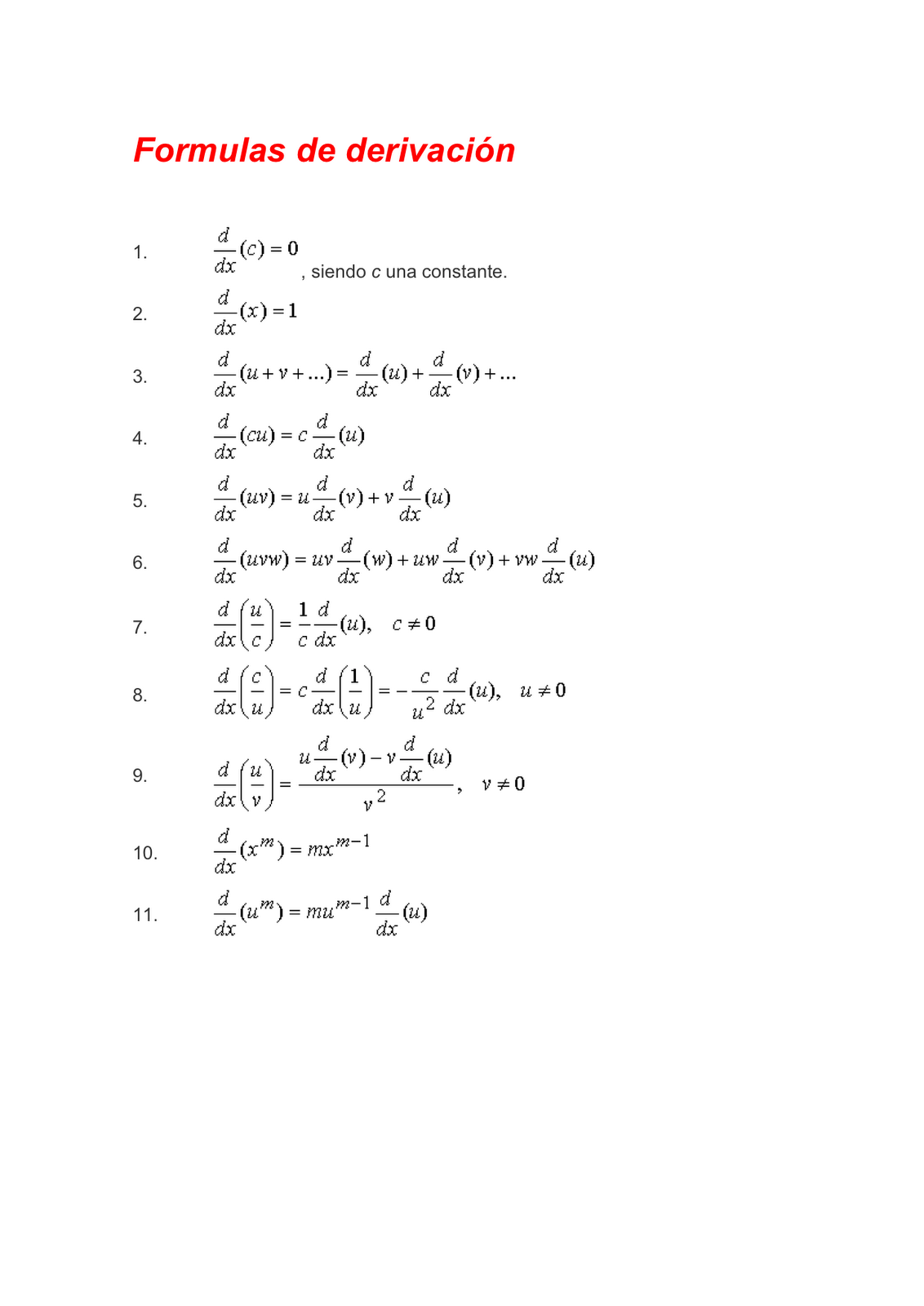 JADS: FORMULAS DE DERIVADAS