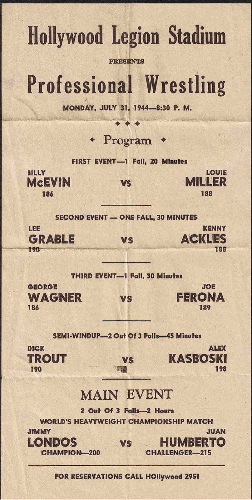 Aquellos viejos momentos: Jim Londos - wrestling champions