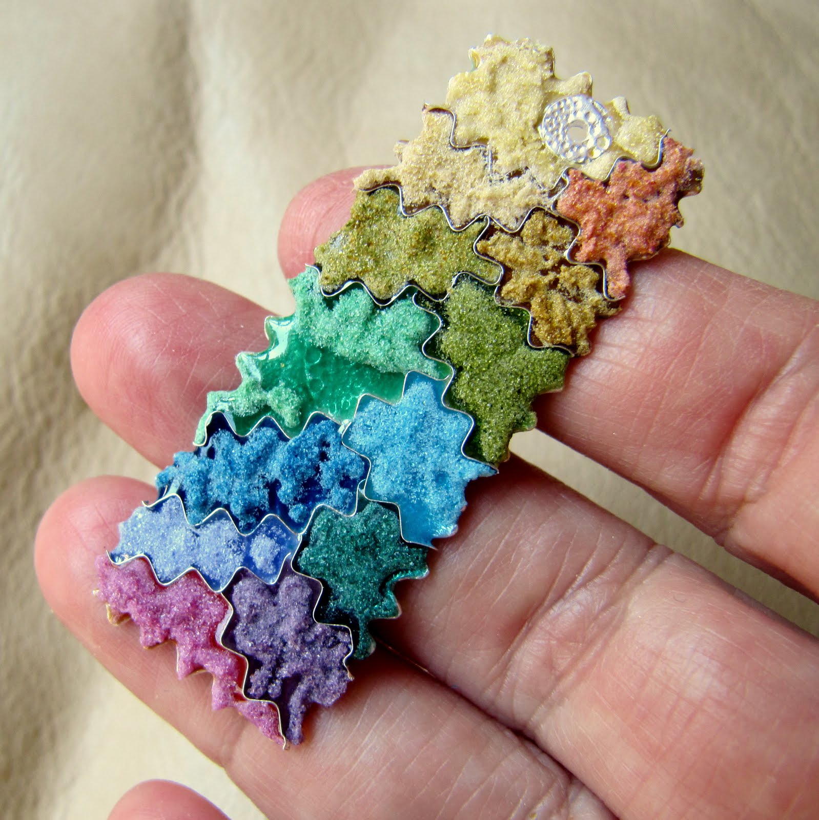 Mango Tango Designs: Anatomy of an Enamel on Silver Color Test Strip