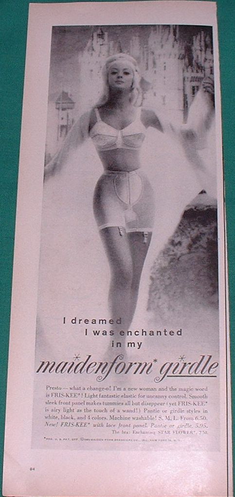 1960 Maidenform Girdle Magazine Ad Bra Blond Model Old Magazine Ads