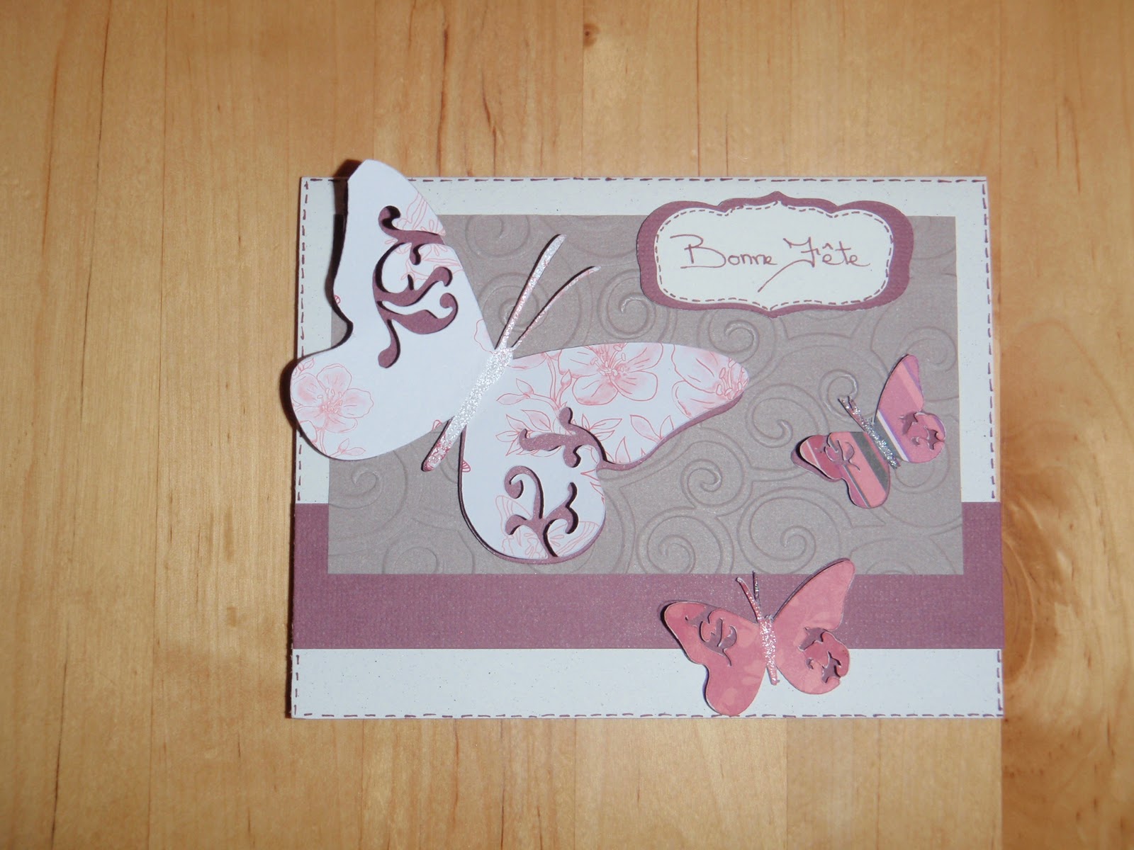 Bricolage de Brigitte: Carte papillon/ Butterfly card