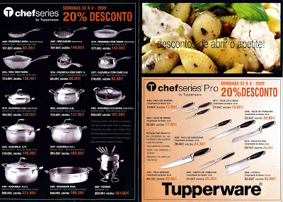 TUPPERWARE: 20% - LINHA CHEF SERIES - 20% - LINHA MIRAGE - 20%