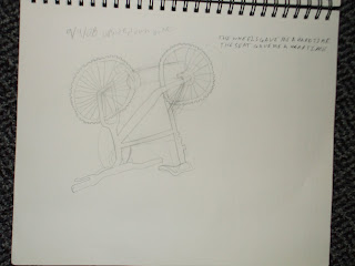 Elizabeth Hagwood: Negative Space Drawing of Bike and Chair