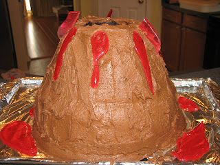Pieces of Me: The Incredible Edible Erupting Volcano Cake