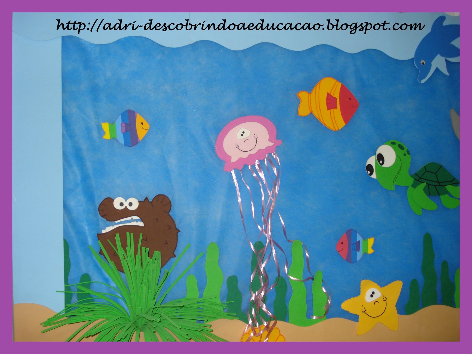 ♥ Descobrindo a Educação Infantil ♥: Decoração em EVA: Fundo do Mar