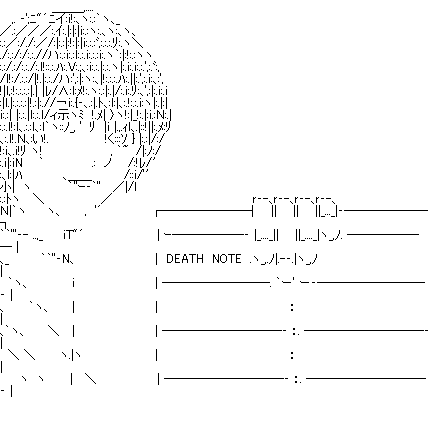 Japanese Ascii Art.image: DEATH NOTE