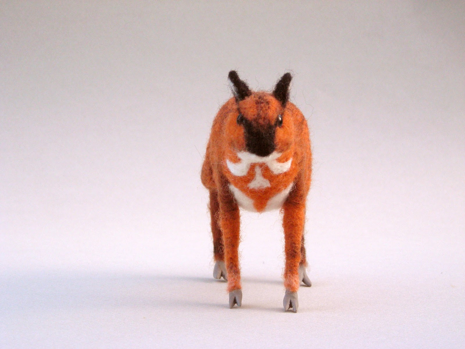 Needle Felted Animals - Cretur Fetur: Greater Chevrotain - Tragulus napu