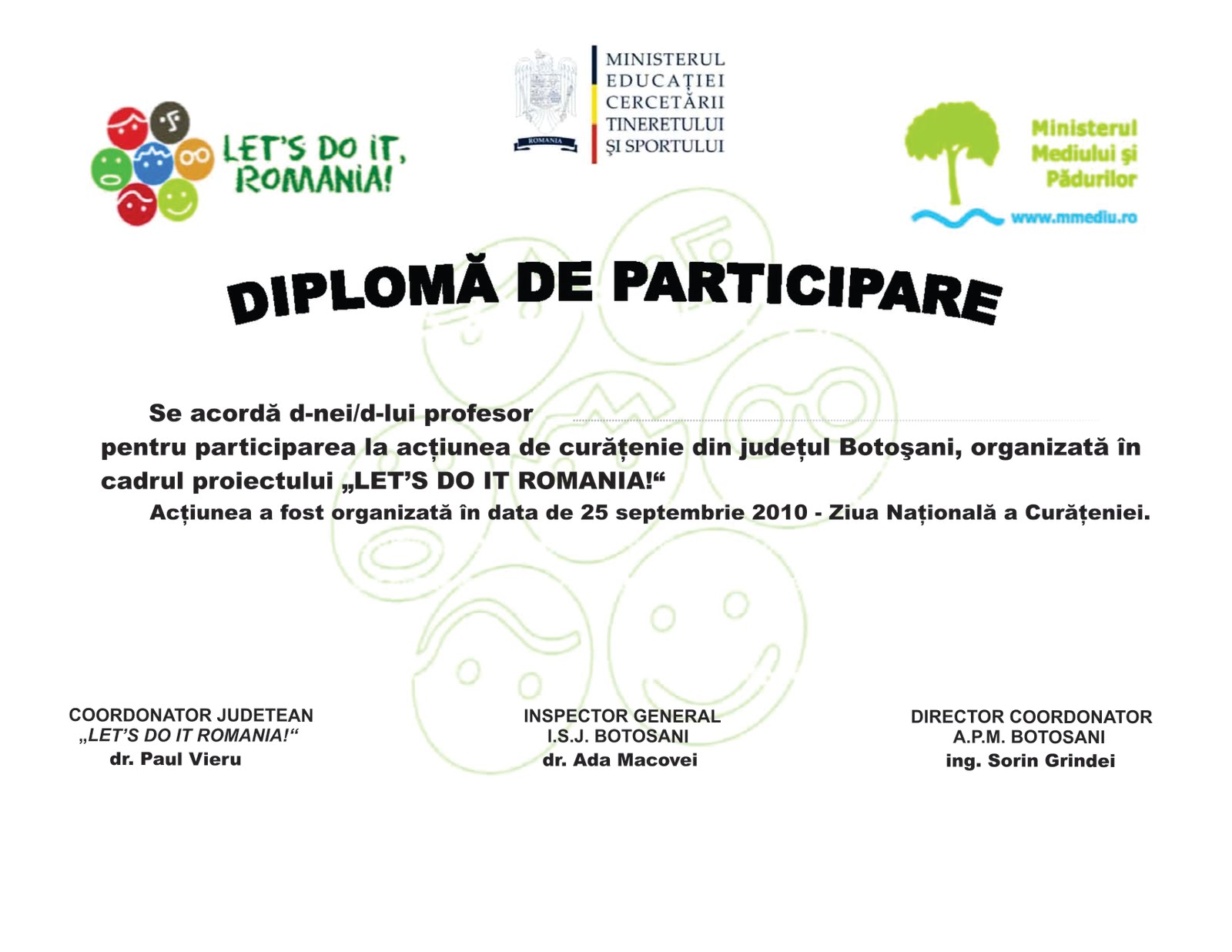 Let`s Do It Romania! BT: Au sosit si diplomele... pentru elevi si voluntari